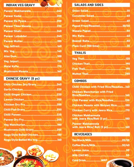 Menu at The Masala Wok, Guwahati