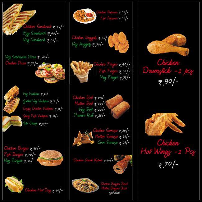 Menu at Chilli, Coimbatore