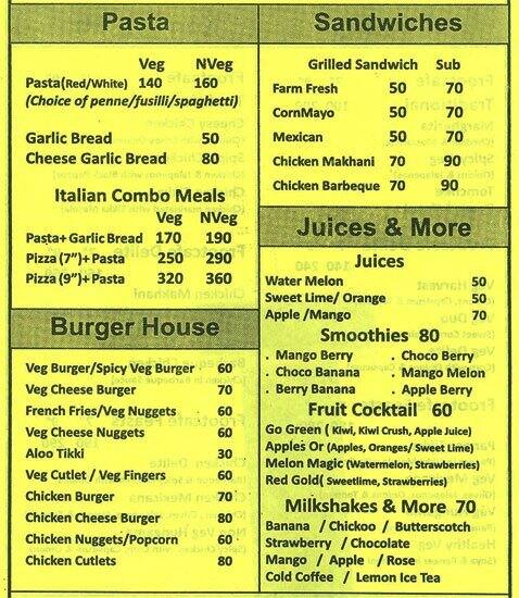 Menu at Froot Cafe, Mumbai, 16