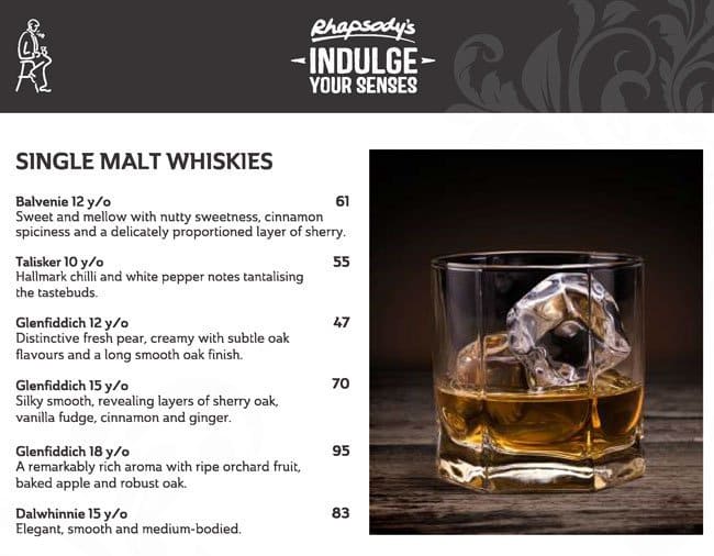 Menu at Rhapsody's-Sunnyside restaurant, Pretoria, Shop L2-33 Sunnypark ...