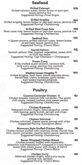 Menu at Rhapsody's-Sunnyside restaurant, Pretoria, Shop L2-33 Sunnypark ...