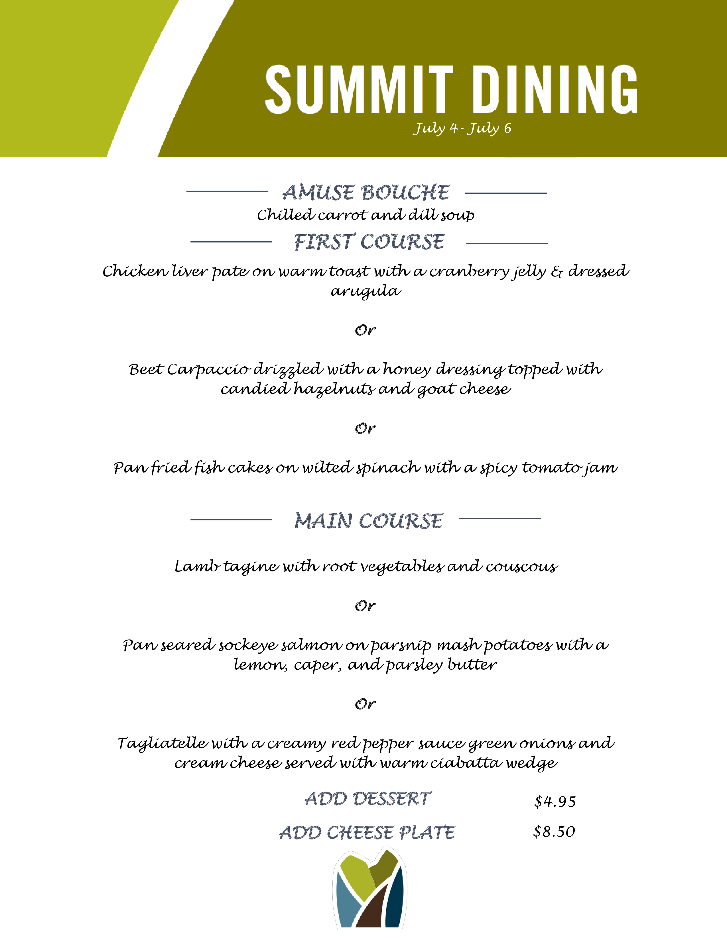 Summit Lodge Menu, Menu for Summit Lodge, Squamish, Squamish ...