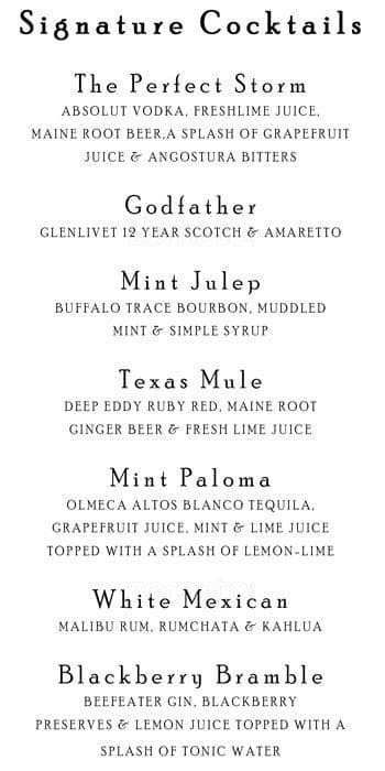 Menu at Speakeasy pub & bar, Austin, 412 Congress Ave D