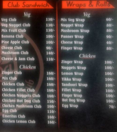 Menu at The Lassi Day, Bengaluru