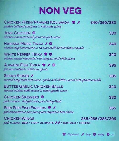 Menu at Nau Se Barah (9/12), Navi Mumbai