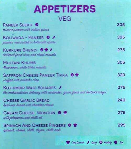 Menu at Nau Se Barah (9/12), Navi Mumbai