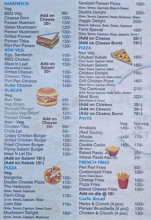 Menu of The Hungry Pit, Rohini, New Delhi