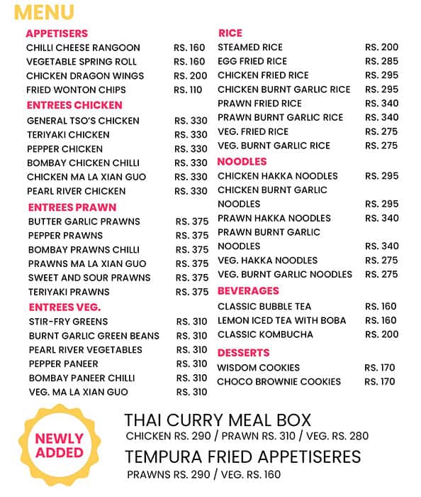Menu at Stur Fry Box, Mumbai, Building No 2