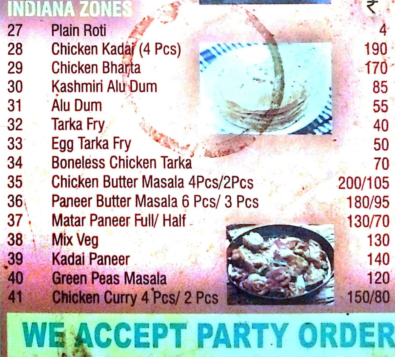 Menu of Francis Kitchen, Dhakuria, Kolkata