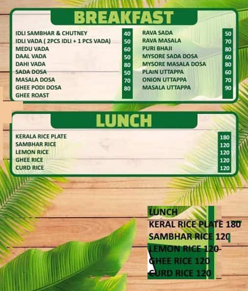 Menu of Kerala Kitchen, Mira Road, Mumbai