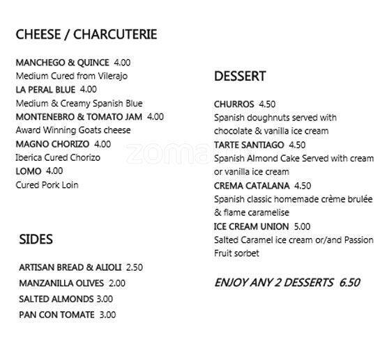 Menu at Donde - At the Hop pub & bar, London