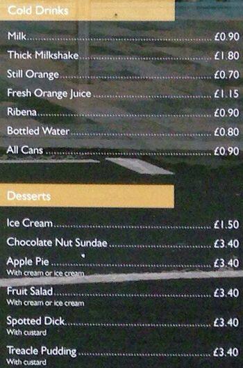 Menu at Kaz's Kitchen cafe, London, 12 Sidcup High Street