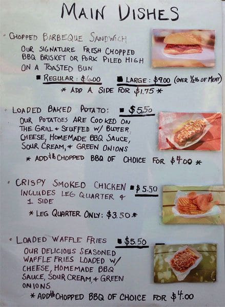 Smoked Out Barbeque Menu, Menu for Smoked Out Barbeque, San Marcos, San ...