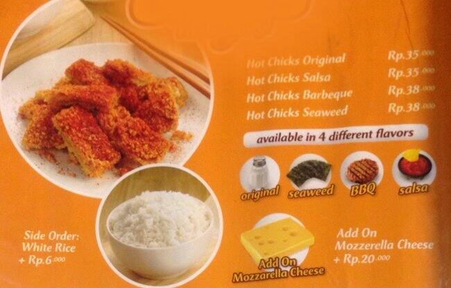Hot Chicks Menu, Menu for Hot Chicks, Menteng, Jakarta - Zomato Indonesia