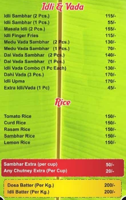 Menu at Dil Dosa Etc., Faridabad, Shop no 109A