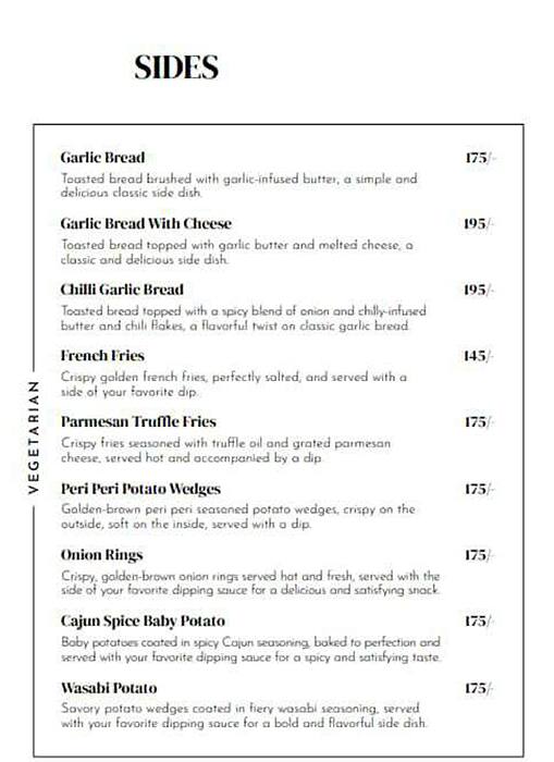 Menu at ENSO - Sourdough Pizza by Nomad - Noida, Noida