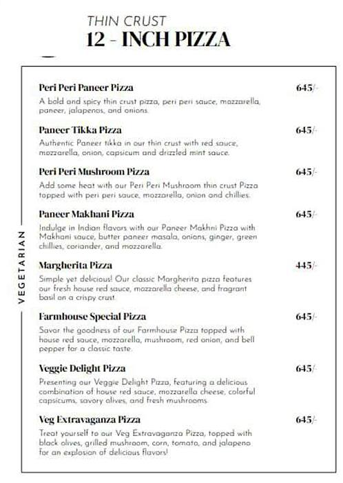 Menu at ENSO - Sourdough Pizza by Nomad - Noida, Noida