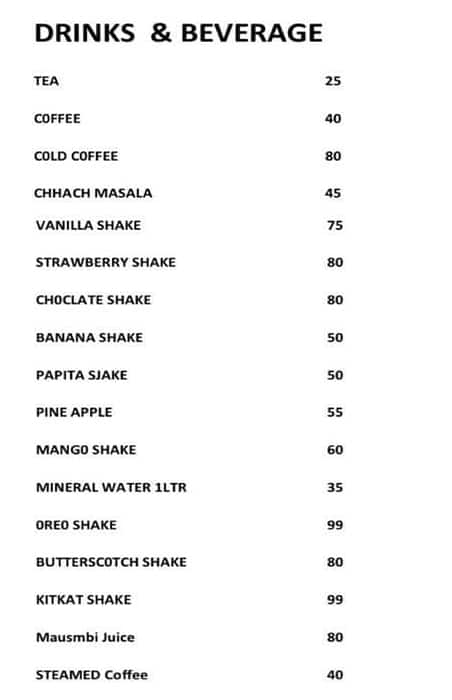 Menu at Delhi 6 Restaurant, Jaipur, 2VJV+543