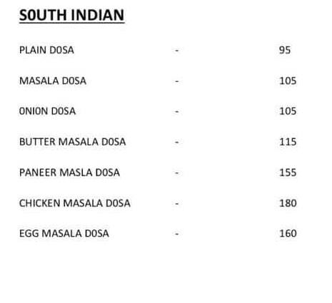 Menu at Delhi 6 Restaurant, Jaipur, 2VJV+543