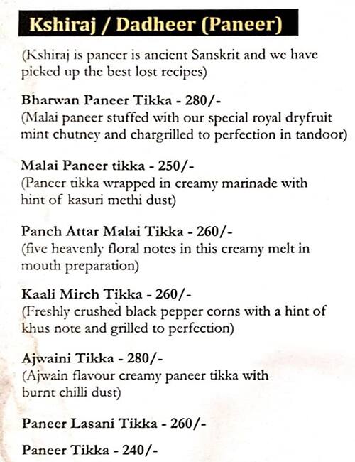 Menu at Aarvi's Pure Veg The Cuisine of Hastinapur, Pune