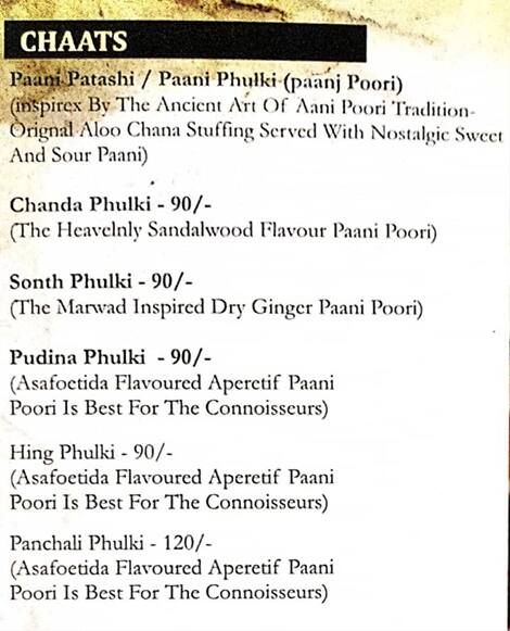 Menu at Aarvi's Pure Veg The Cuisine of Hastinapur, Pune