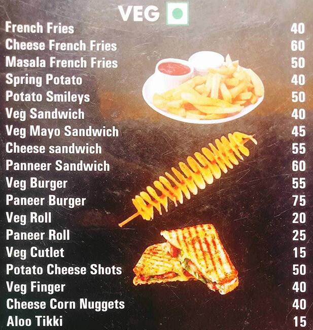 Menu of Big Bites, Rajajinagar, Bangalore