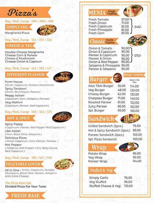 Menu of The Pizza Deus, Civil Lines, Ludhiana