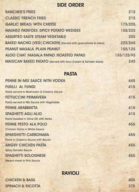 Menu at 1 Cafe Lounge, New Delhi, M 89/90