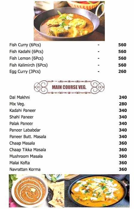 Menu at Manjeet Restaurant ( Jailroad ), New Delhi, Shop No C and D