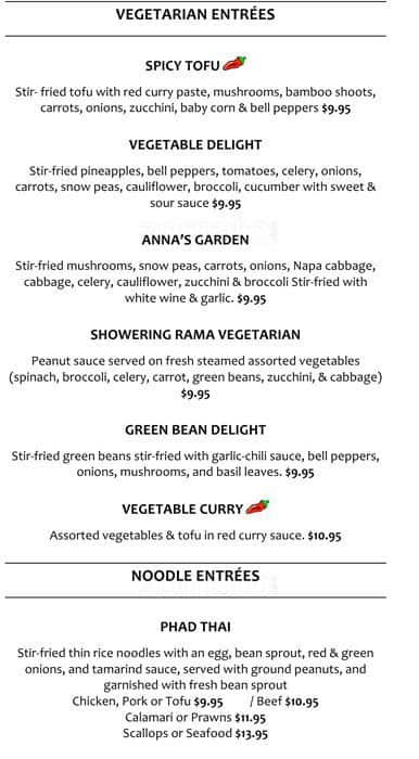 Menu at Royal Orchid Restaurant, Renton