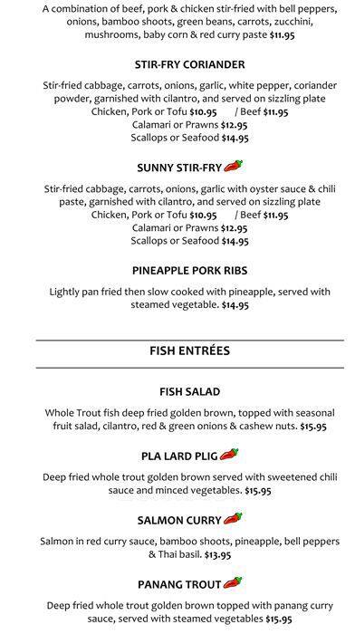 Menu at Royal Orchid Restaurant, Renton