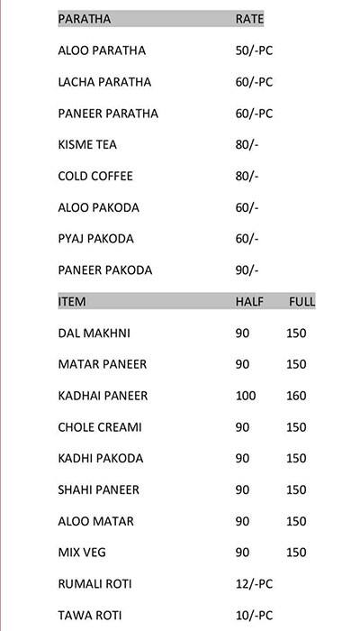 Menu of The Indian Pan, Ankur Vihar, Ghaziabad