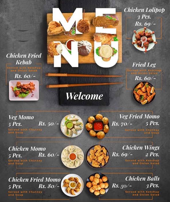 Menu of Sara's Momos, Chinar Park, Kolkata