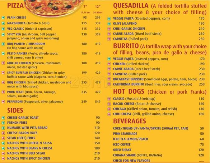 Menu at Big Daddy, Mumbai, Food Court