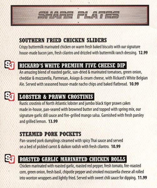 Shoeless Joe's Menu, Menu for Shoeless Joe's, Aurora, Toronto ...