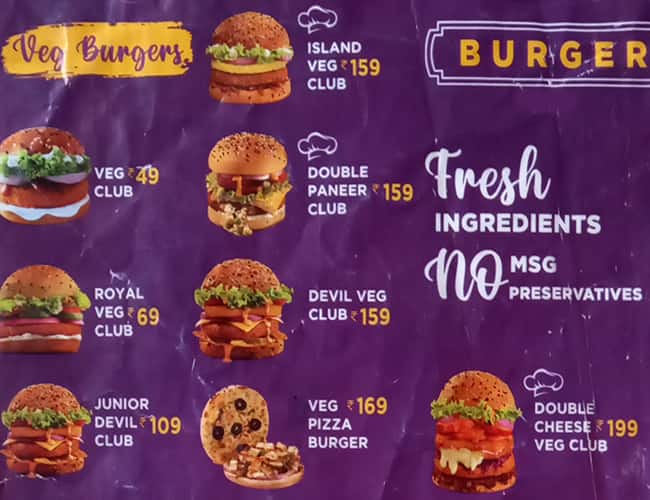 Menu at The Burger Club, Noida, B-1/36