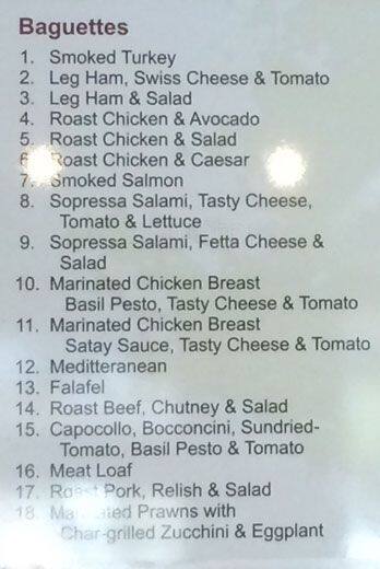 Menu at The Olive Tree Café cafe, Thebarton