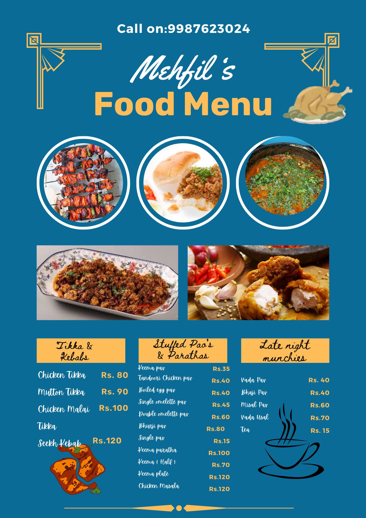 Menu of Mehfil Hotel, Bhandup, Mumbai