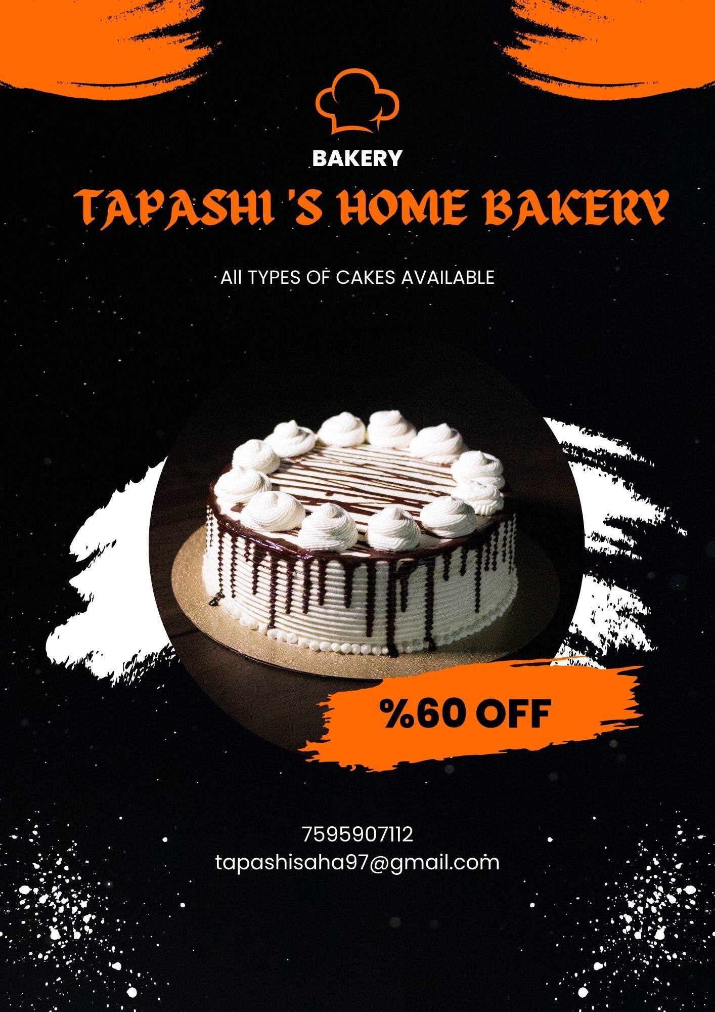 Menu of Tapashi's Home Bakery, Kestopur, Kolkata