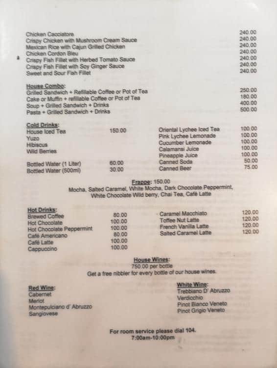 Menu at EAT.Cafe, Manila, 1766 M. Adriatico St