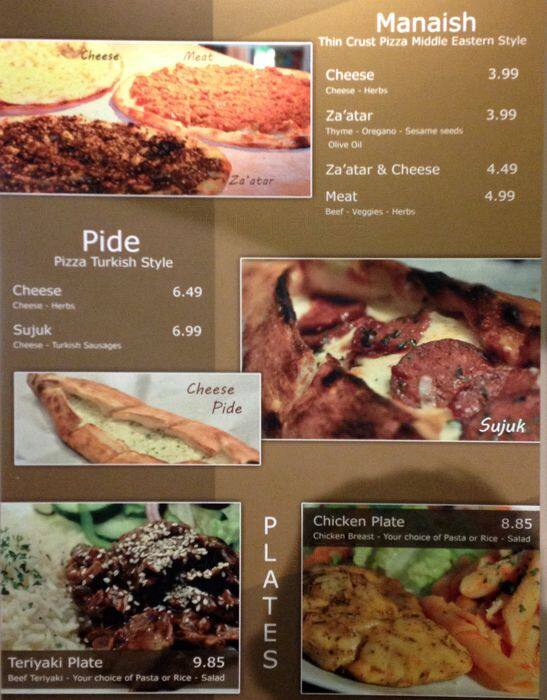 Menu au The SAJ pizzeria, Toronto, 199 College Street