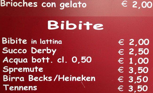 Menu da Il Gelato Matto pub & bar, Milano