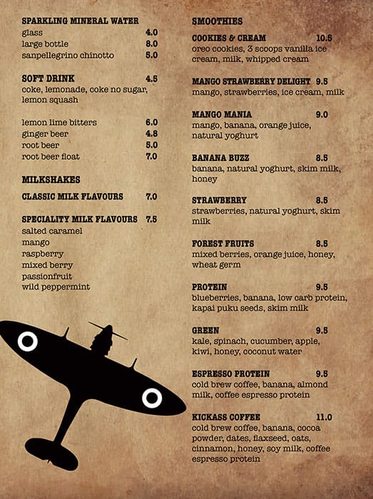 Menu at Spitfire Restaurant & Grill, Rosebud