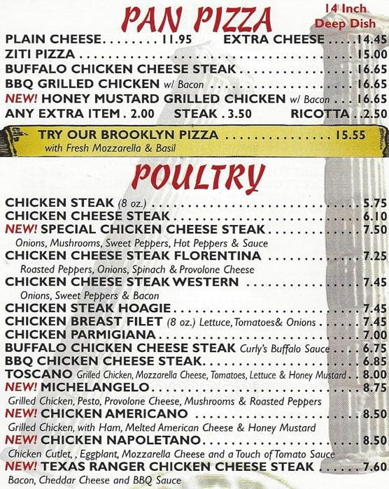 Menu at Peppi's Pizza and Pasta pizzeria, Langhorne, 138 N Flowers Mill Rd