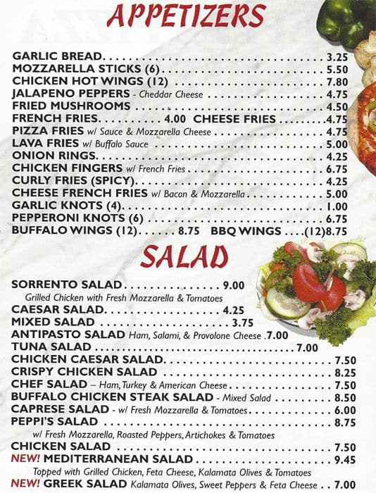 Peppi's Pizza Menu, Menu for Peppi's Pizza, Langhorne, Bucks County ...
