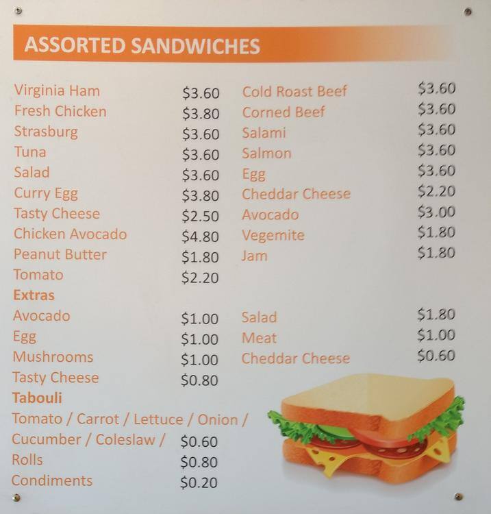 Menu at A-1 Nibbles fast food, Huntingdale