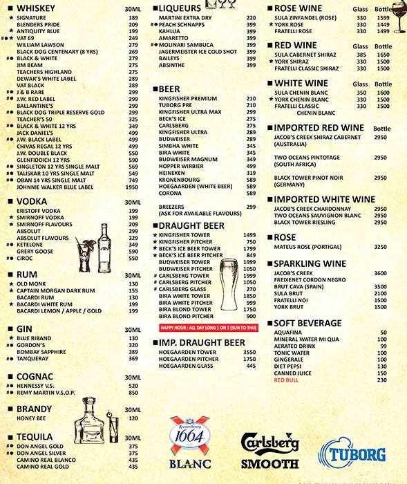 Rude Lounge Menu, Menu for Rude Lounge, Vashi, Navi Mumbai - Zomato