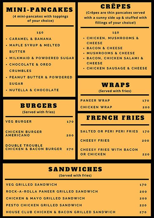 Menu at Cafe Gram, Guwahati, 104