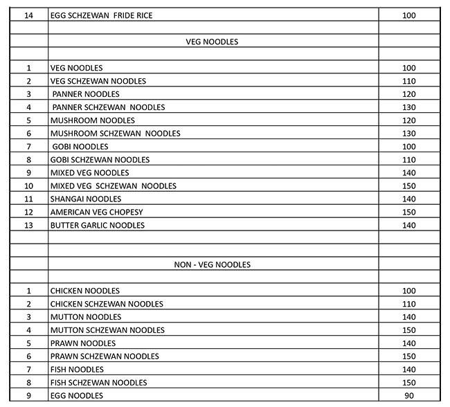 Menu at KPS AMBUR BIRIYANI, Chennai