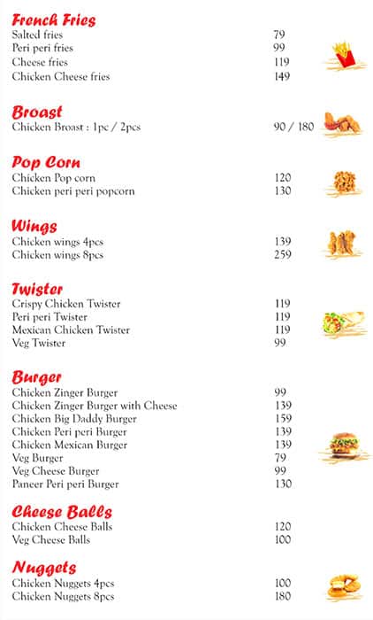 Menu of Al Baik.Com, Bhandup, Mumbai